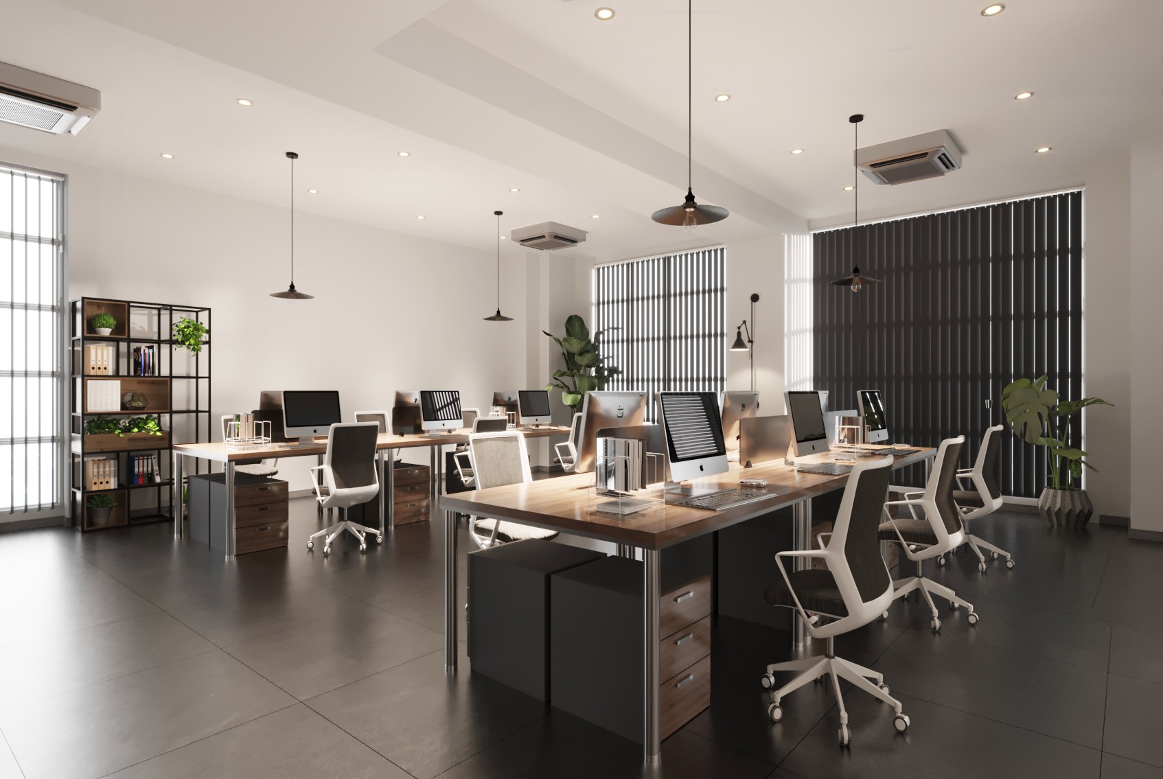 Commercial Graphite Vertical Blind | DotcomBlinds
