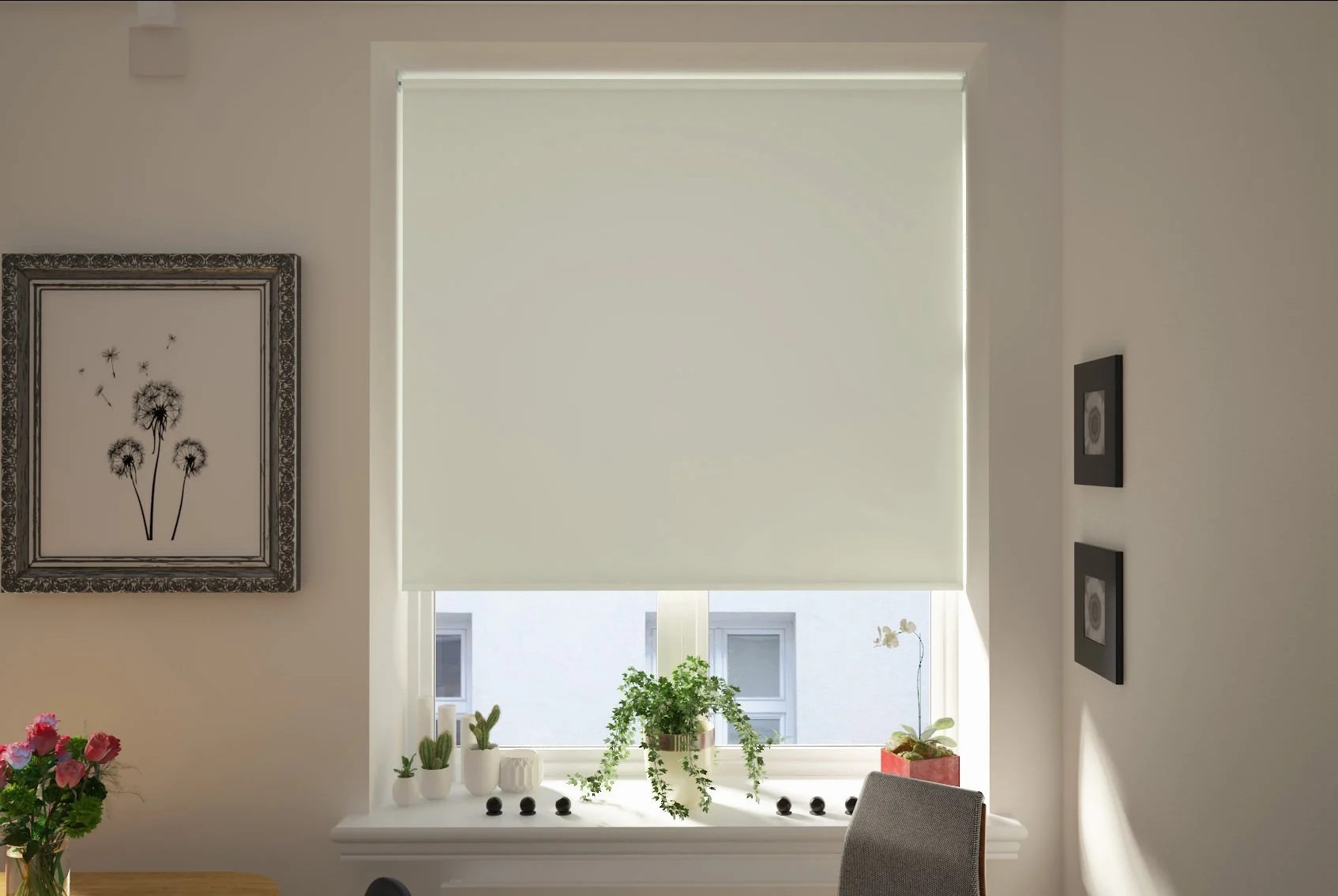 Milano Ash Blackout Roller Blind | Made to Measure Blinds | Dotcomblinds