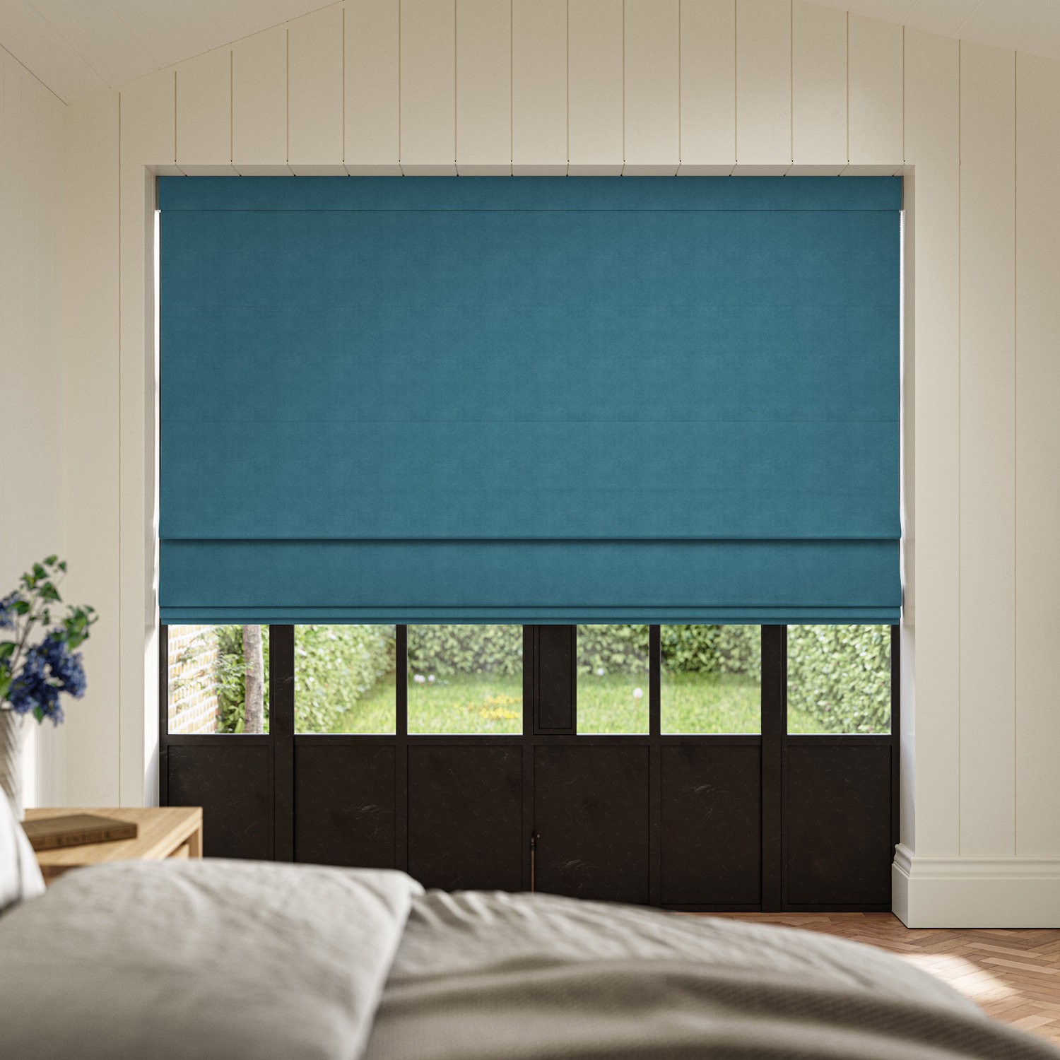 Cassandra Danube Velvet Roman Blind | Made to Measure Blinds | Dotcomblinds
