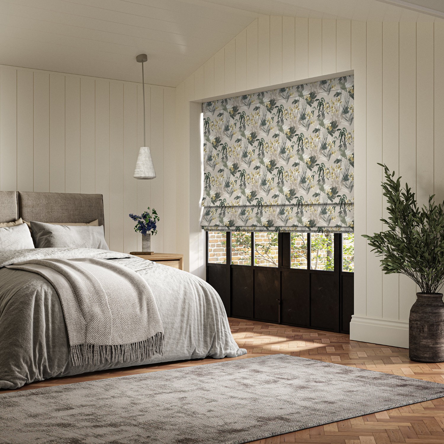 Sadie Gold Printed Roman Blind | Made to Measure Blinds | Dotcomblinds