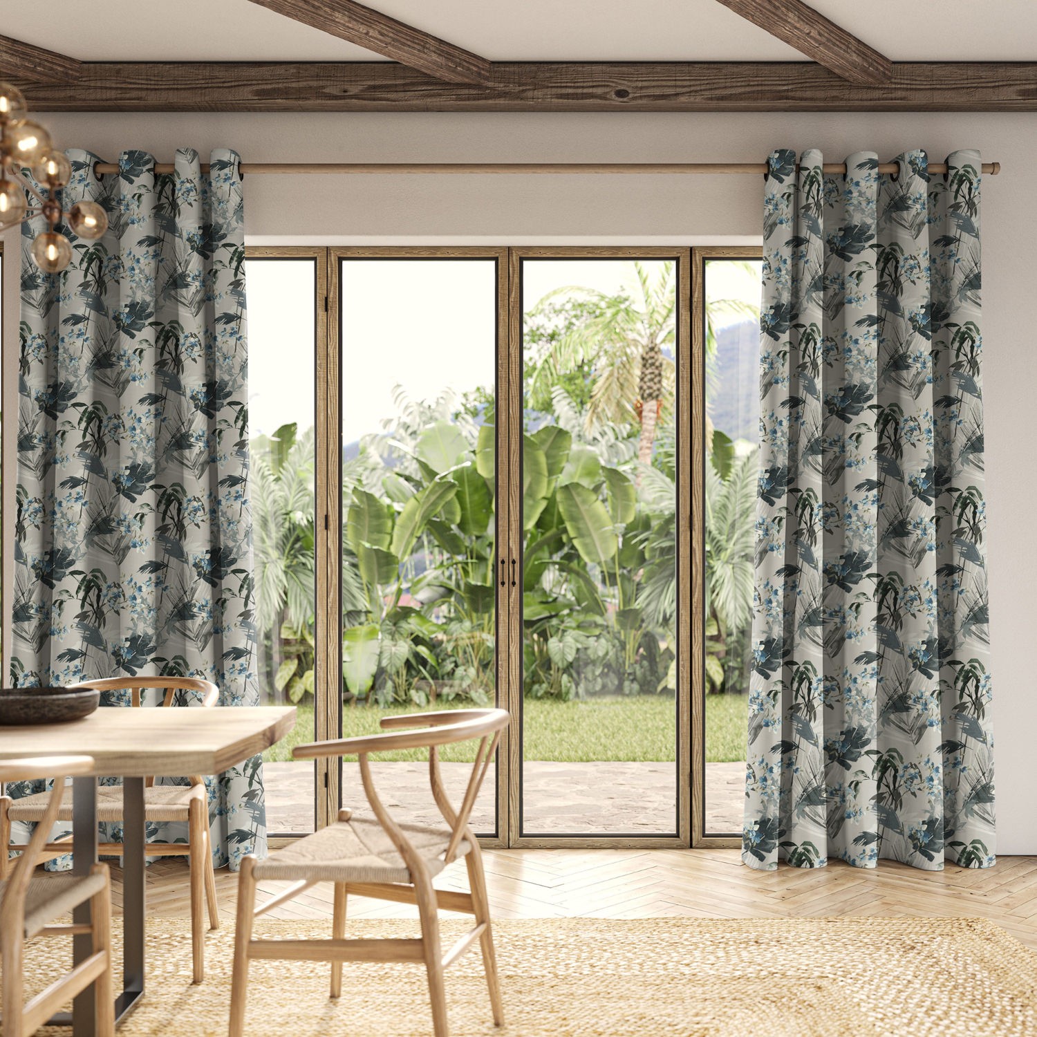 Sadie Ink Printed Curtain | Made to Measure Blinds | Dotcomblinds