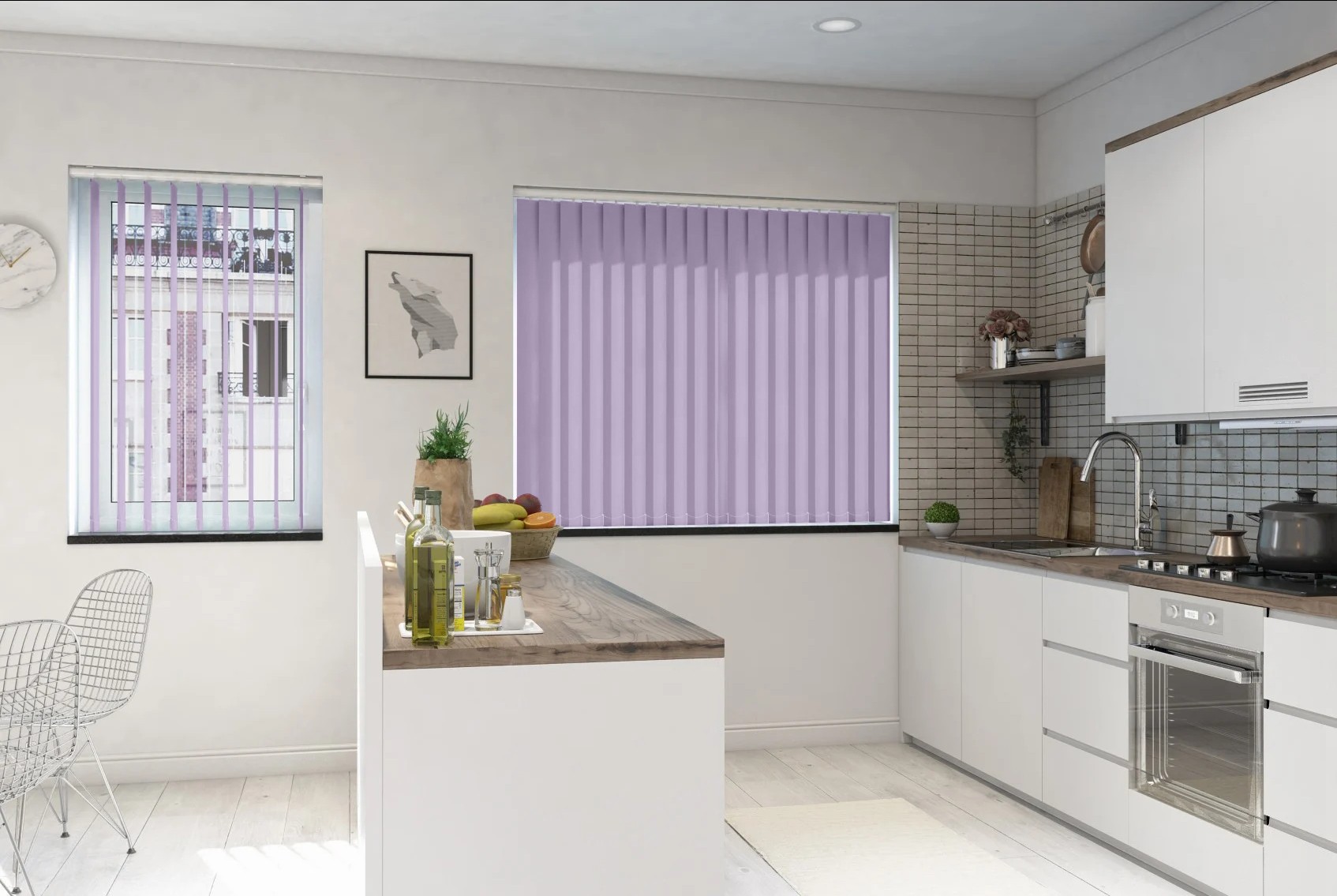 Verona Heather Dimout Cordless Vertical Blind | Dotcomblinds