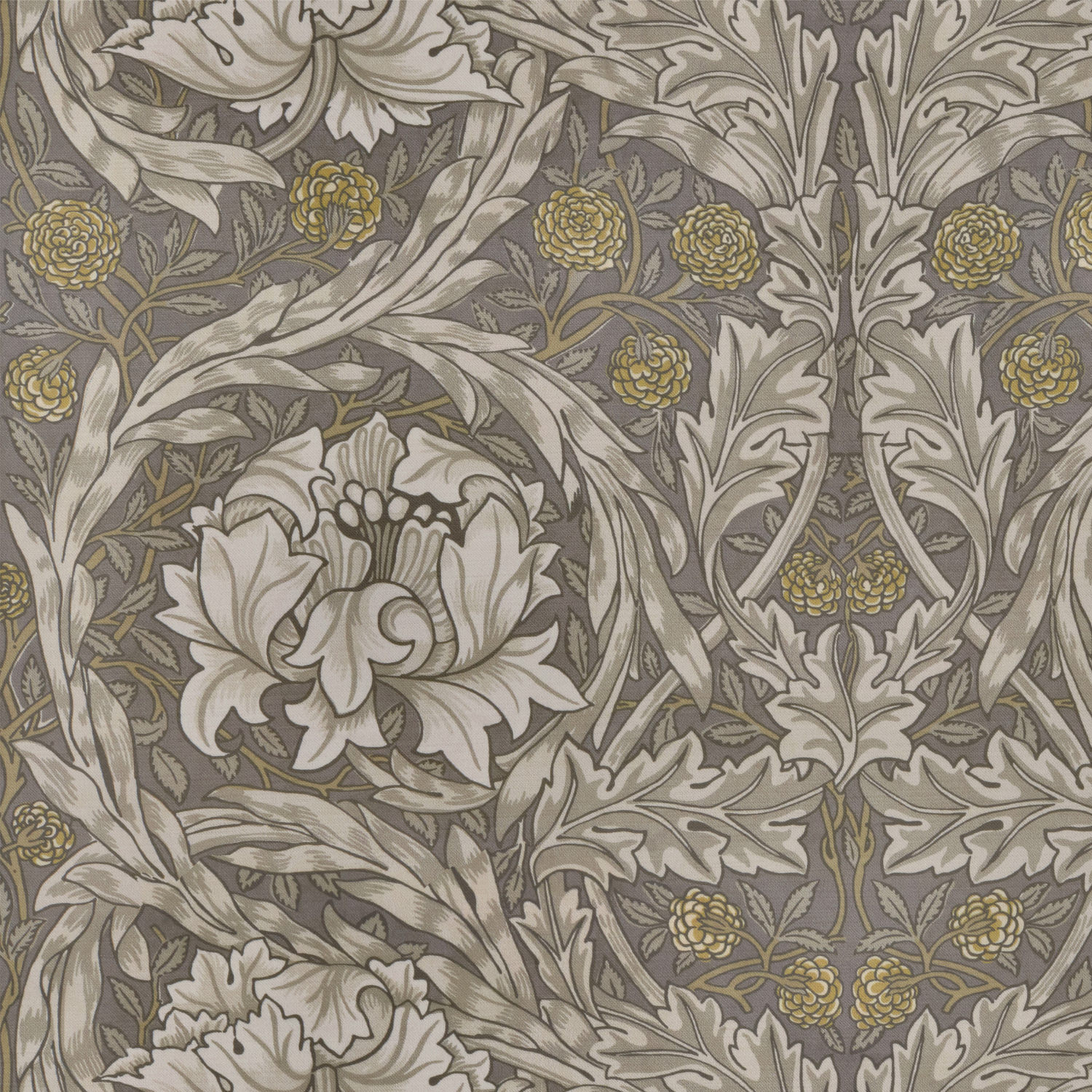 William Morris African Marigold Velvet Limestone Roman Blind | Dotcomblinds